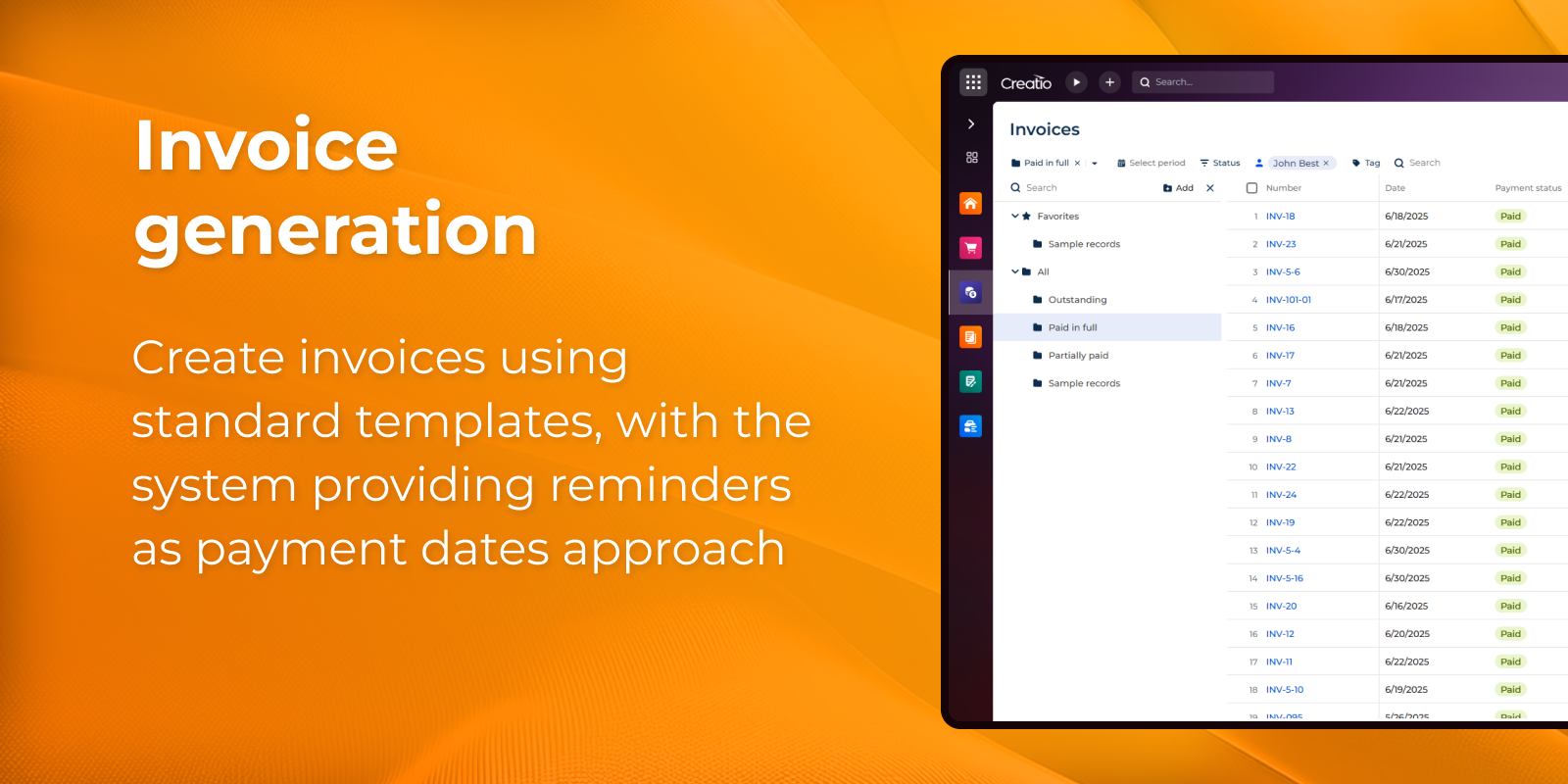 Order and Contract Management | Creatio Marketplace